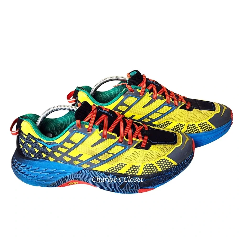 Hoka One One | Shoes | Hoka One One Speedgoat 2 Mens 1 Citrus Deep Blue ...